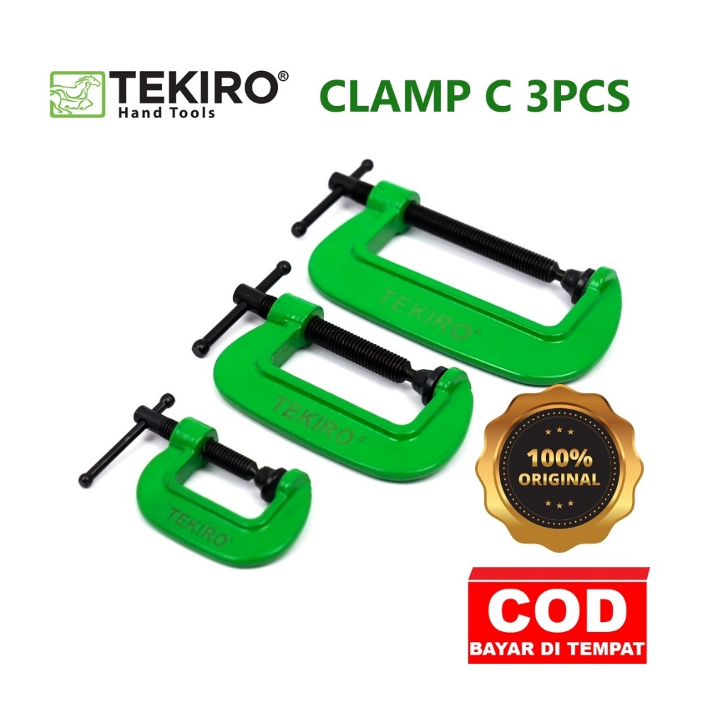 Jual Tekiro Klem C Set 3 Pcs Catok Alat Jepit Clamp Original 100% ...