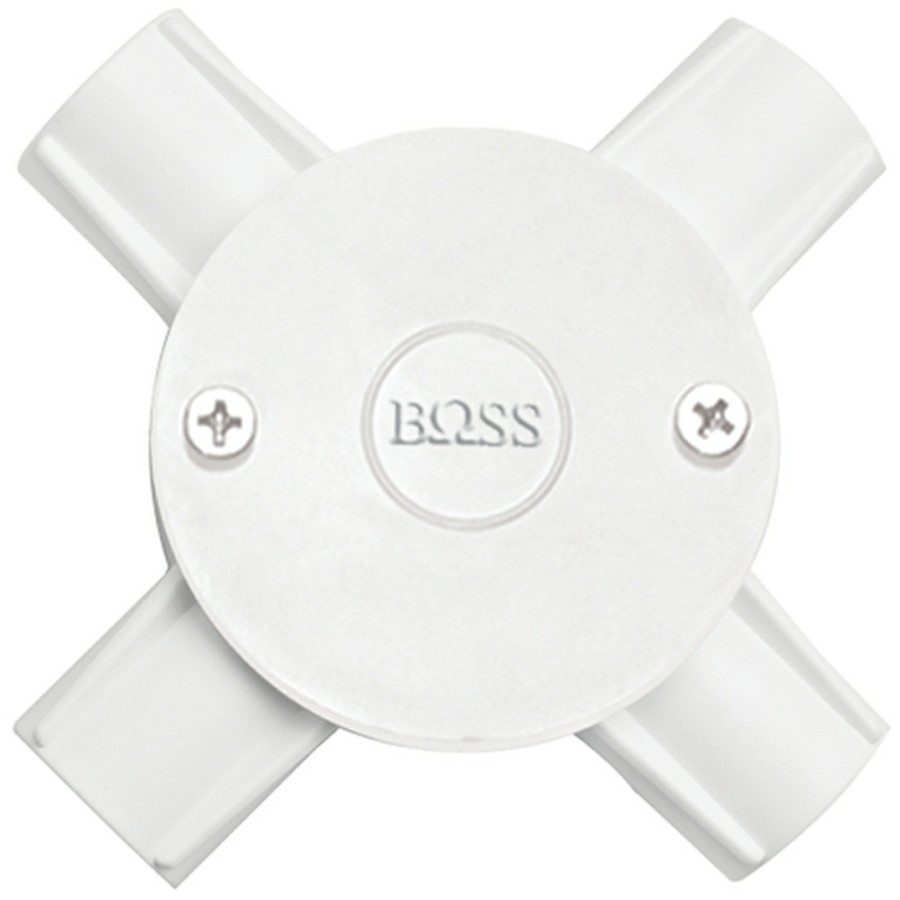 Jual T dus listrik boss 20mm putih/ t dus cabang 4 boss | Shopee Indonesia