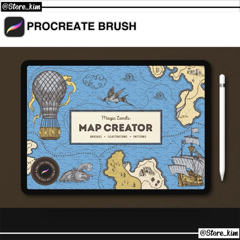 Jual Vintage Map: Procreate Brushes | Shopee Indonesia