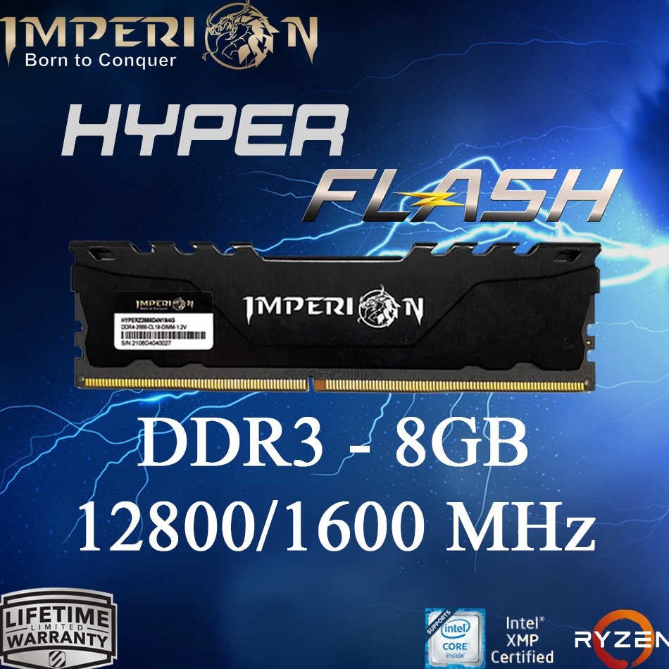 Jual KODE T76G RAM IMPERION HYPERZ FLASH DDR3 8GB 16 MHz PC 128 RAM GARANSI RESMI RAM HEATSINK ...