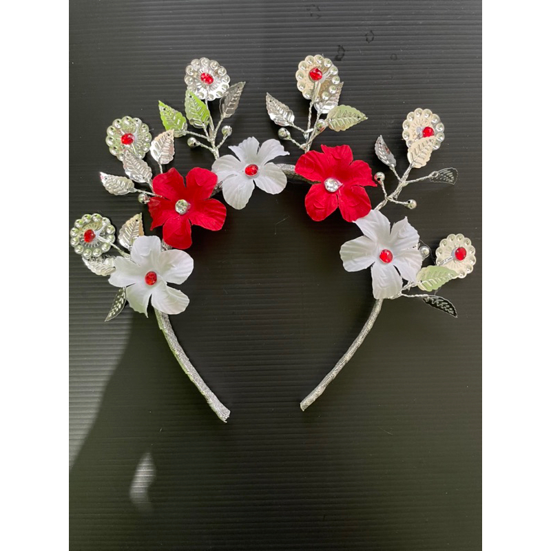 Jual BANDO MAHKOTA VIRAL BUNGA MERAH PUTIH SILVER AGUSTUSAN KEMERDEKAAN ...