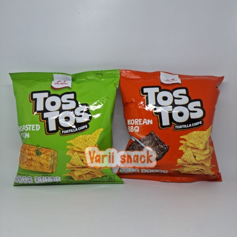 Jual TOS TOS Tortilla Chips Roasted Corn Korean BBQ 1 Renceng Isi 10 ...