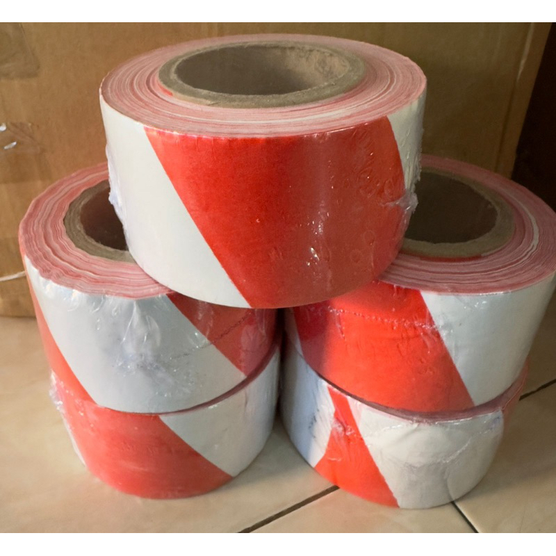 Jual Police Line Merah Putih / Barricade Line 3" x 300 mtr | Shopee ...