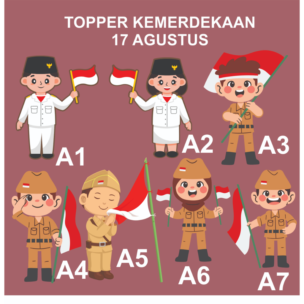 Jual TOPPER TEMA KEMERDEKAAN/TOPPER 17 SAN | Shopee Indonesia