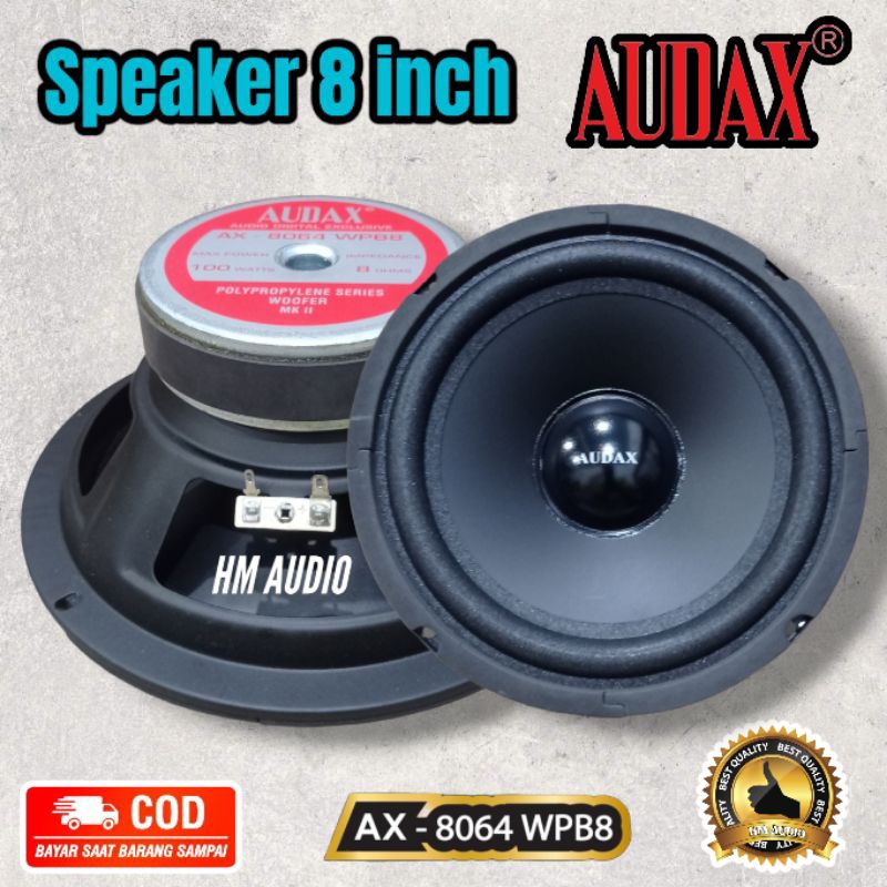 Jual Speaker 8 inch Audax AX-8064 WPB8 Polypropylene Series Woofer | Shopee Indonesia