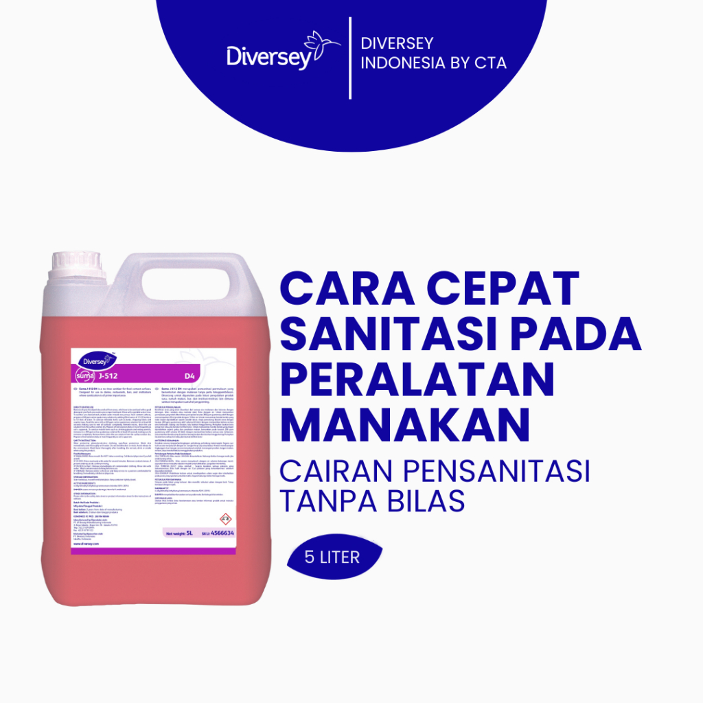 Jual Diversey Suma J-512 D4 (5 Liter) - Final Step Sanitizer - Diversey ...