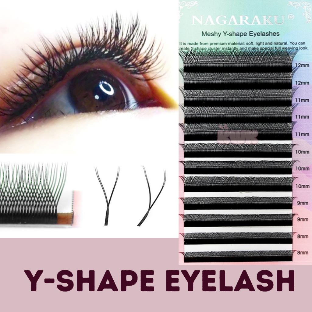 Jual Nagaraku Meshy Interlaced Y-Shape Ellipse Super Soft Eyelash Extension extensions bulumata ...