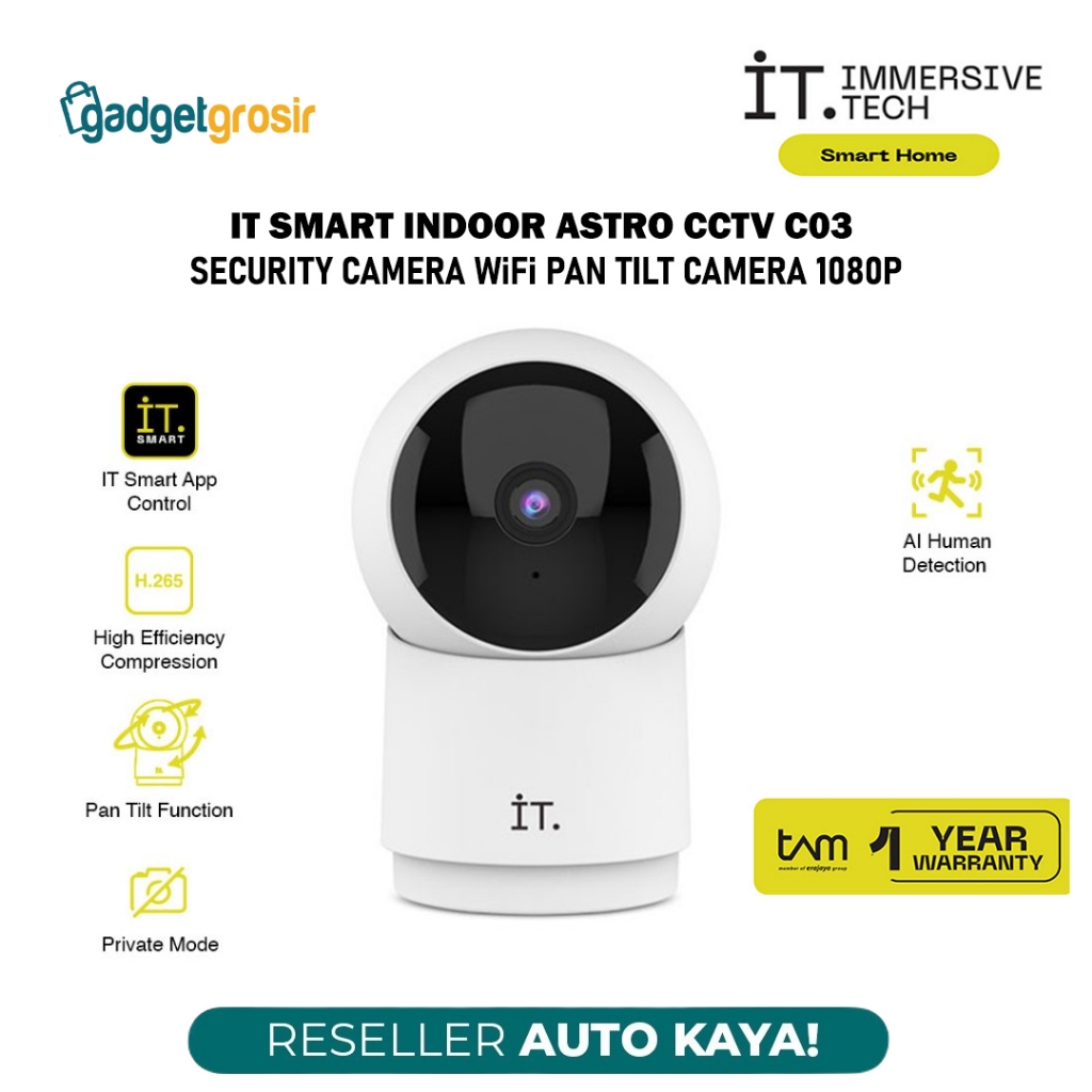 Jual IT Smart CCTV Astro C03 Security Camera Indoor 1080P Wifi Pan Tilt ...