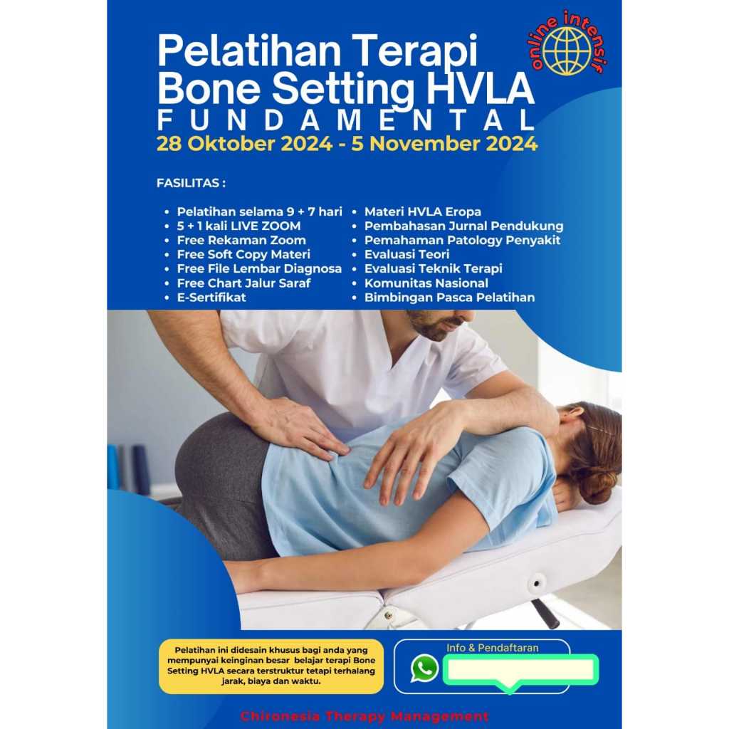 Jual PELATIHAN TERAPI BONE SETTING HVLA FUNDAMENTAL ONLINE | Shopee Indonesia