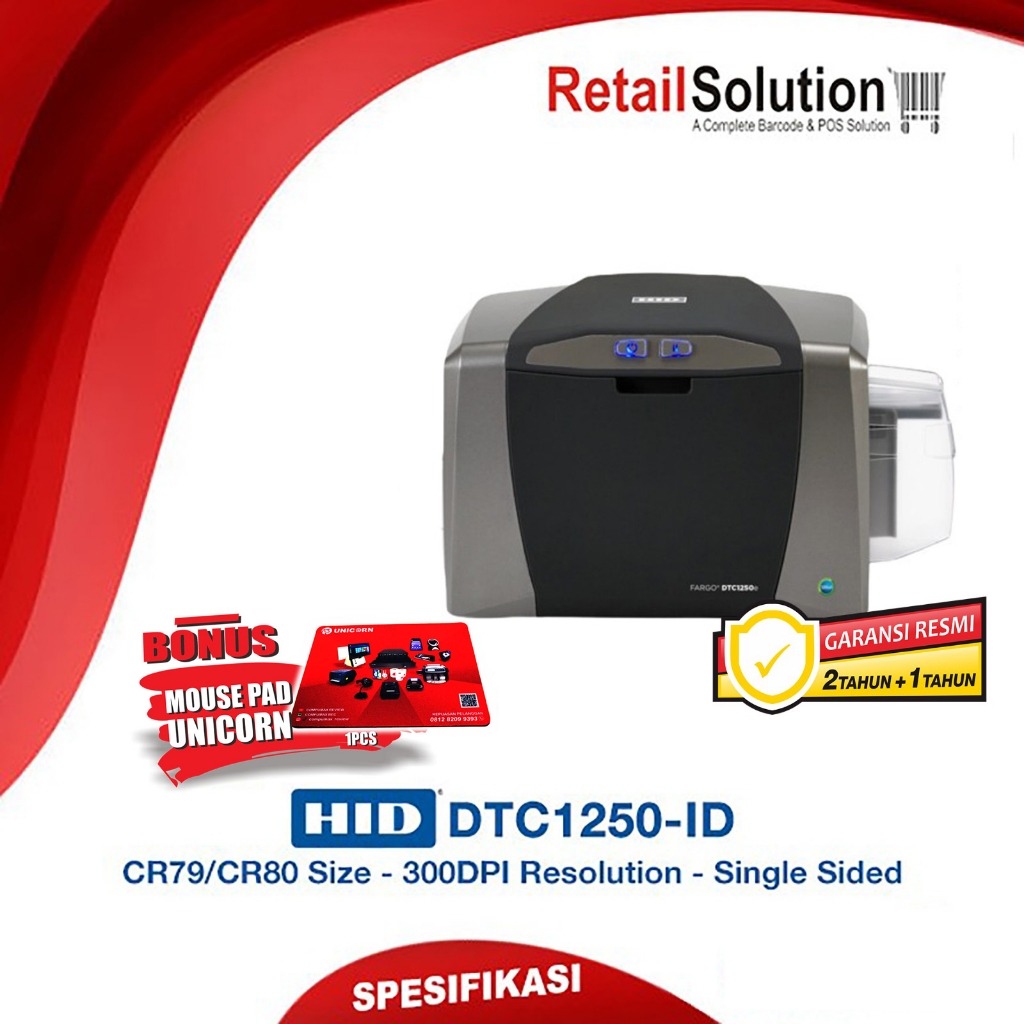 Jual Printer ID Card Fargo DTC1250ID / DTC1250 / DTC-1250ID / DTC 1250 ...