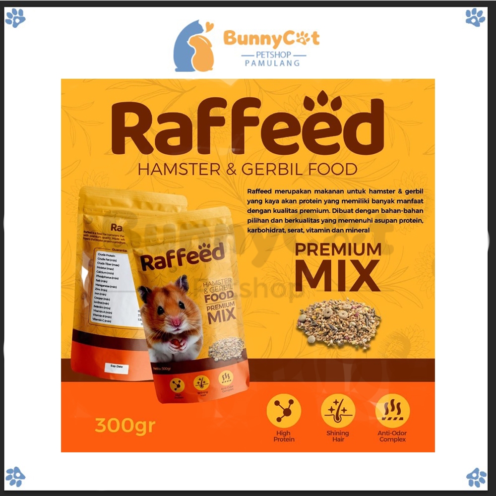 Jual makanan hamster HAMSFOOD Raffeed Hamster & Gerbil Food 300gr ...