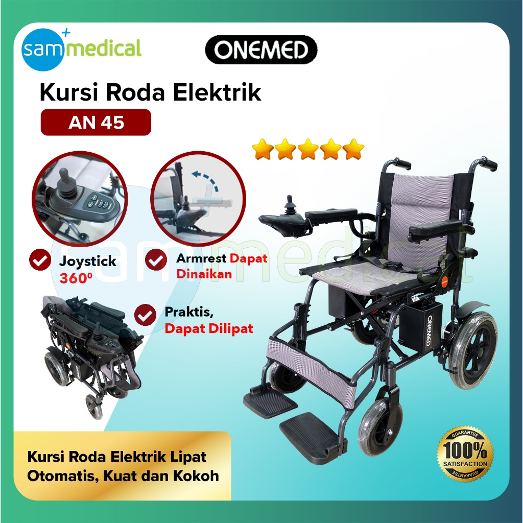 Jual Onemed Kursi Roda Electric AN 45 / Kursi Roda Elektrik / Kursi ...