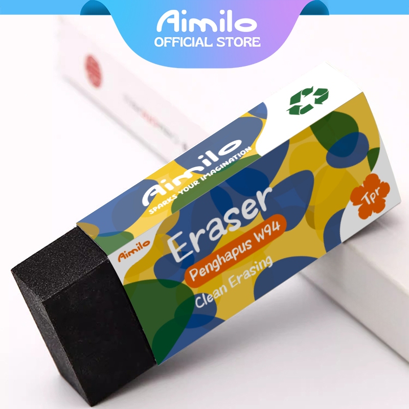 Jual [READY] Aimilo Eraser / Penghapus Pensil Hitam Bebas PVC Bebas ...