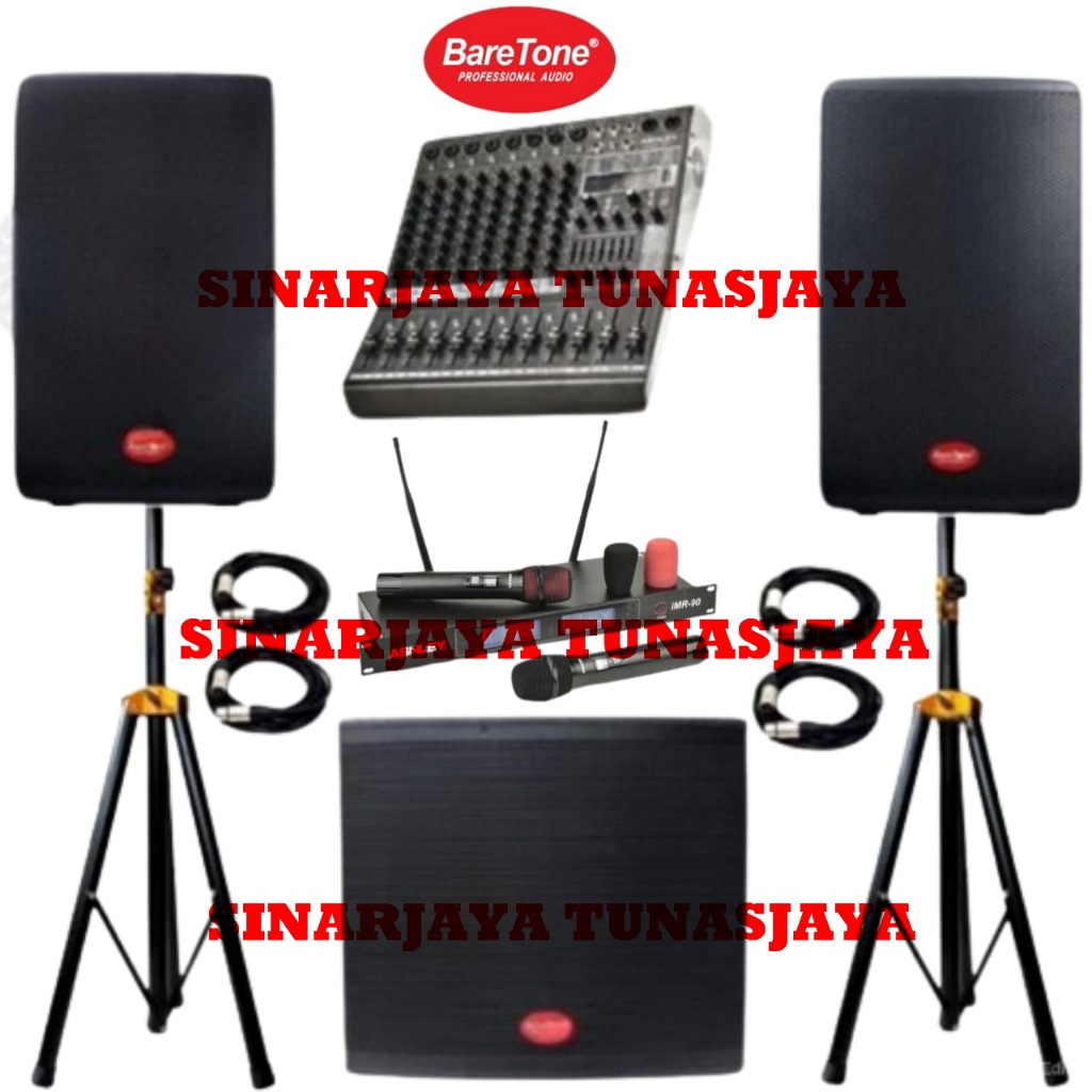 Jual Paket Sound System Baretone MAX15RC Komplit Subwoofer Baretone ...