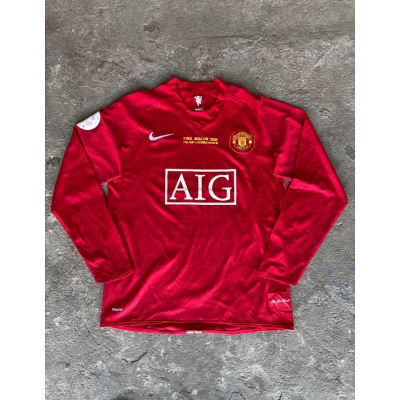Jual MANCHESTER UNITED Home Kit Final CL 2008 Cristiano Ronaldo Second | Shopee Indonesia