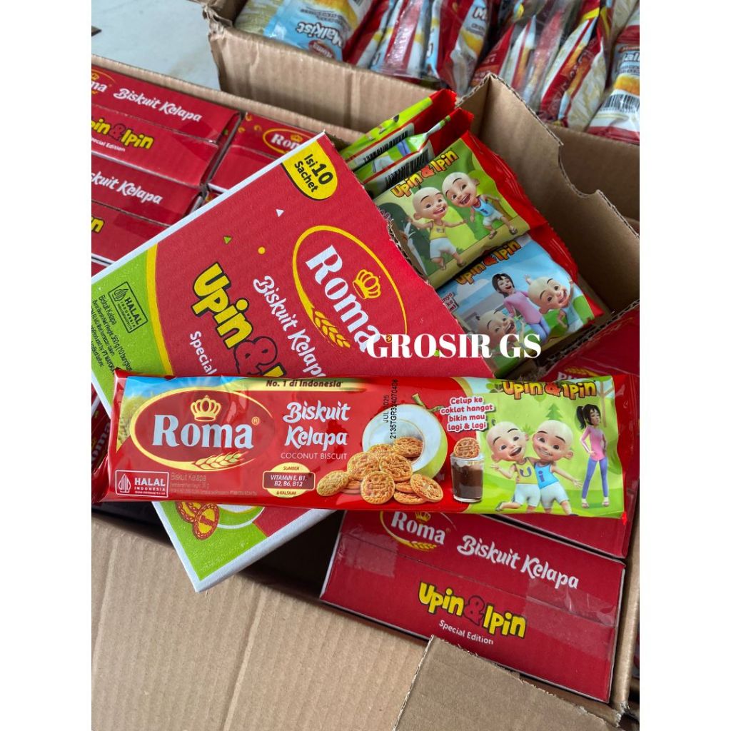 Jual ROMA KELAPA UPIN IPIN KOIN EMAS SACHET 1 PACK ISI 10 | Shopee ...