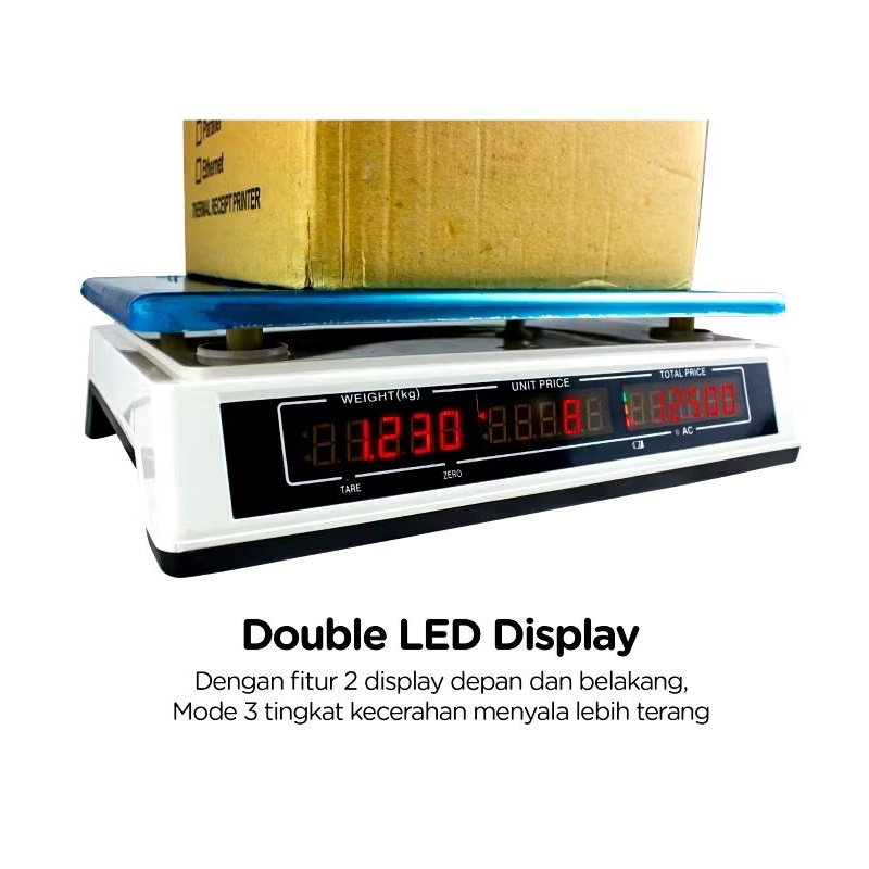 Jual Timbangan Buah Digital 40KG - Digital Computing Scale Double Display | Shopee Indonesia