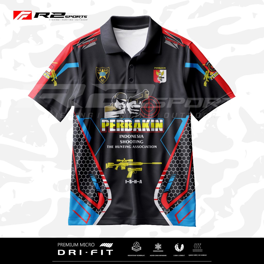 Jual Jersey Custom Baju Perbakin Shooting Series Premium model Polo ...