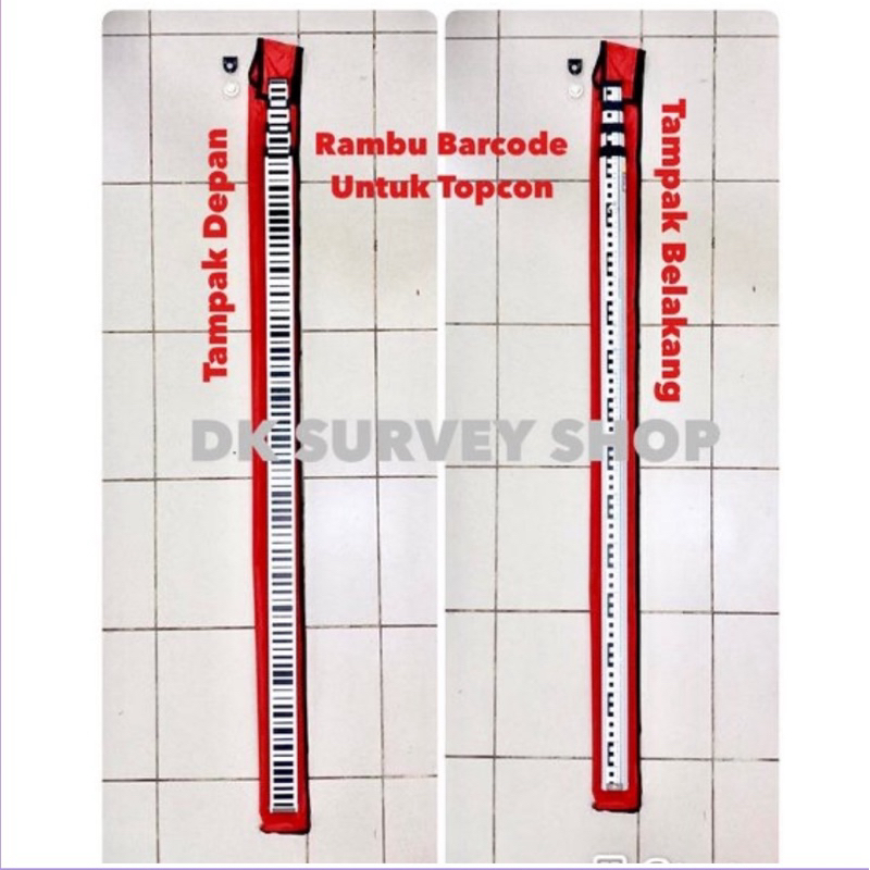 Jual Rambu Barcode ukuran 5 meter untuk TOPCON / Barcode Staff 5 meter ...
