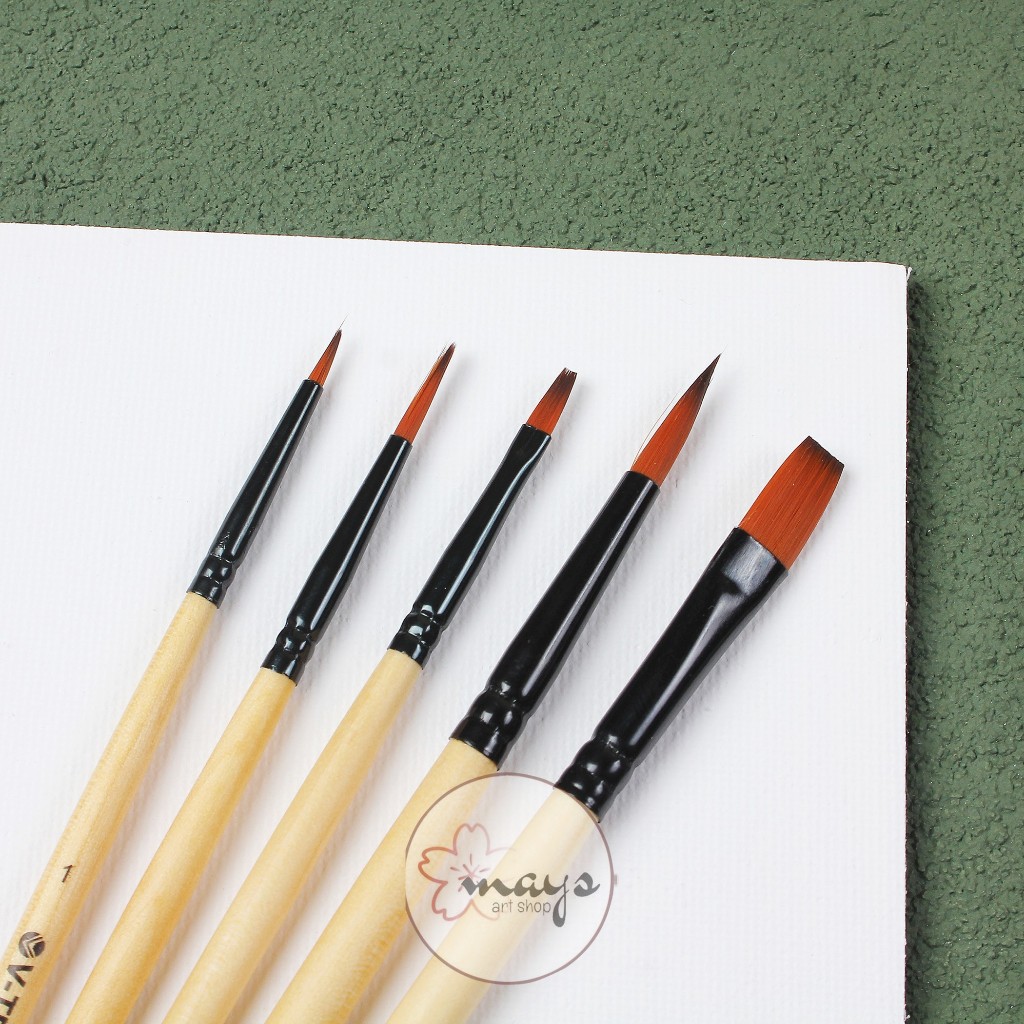 Jual Kuas Lukis Set Isi 5 Pcs V-Tec VT 550-2.S/5 - Vtec Artist Brush ...