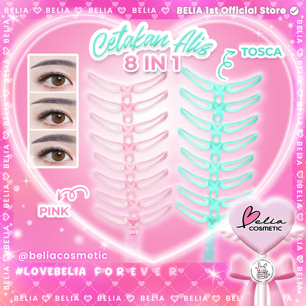 Jual BELIA Cetakan Alis 8 in1 | Eyebrow Template Delapan Model | Accessories | Aksesoris BACC ...