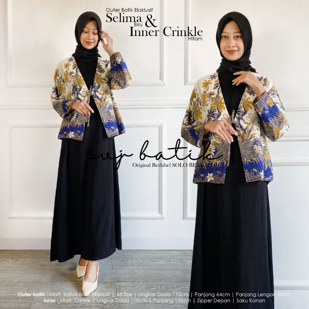 Jual Outer Wanita Batik Ekslusif Modern Seragam Kantor Formal Kasual ...