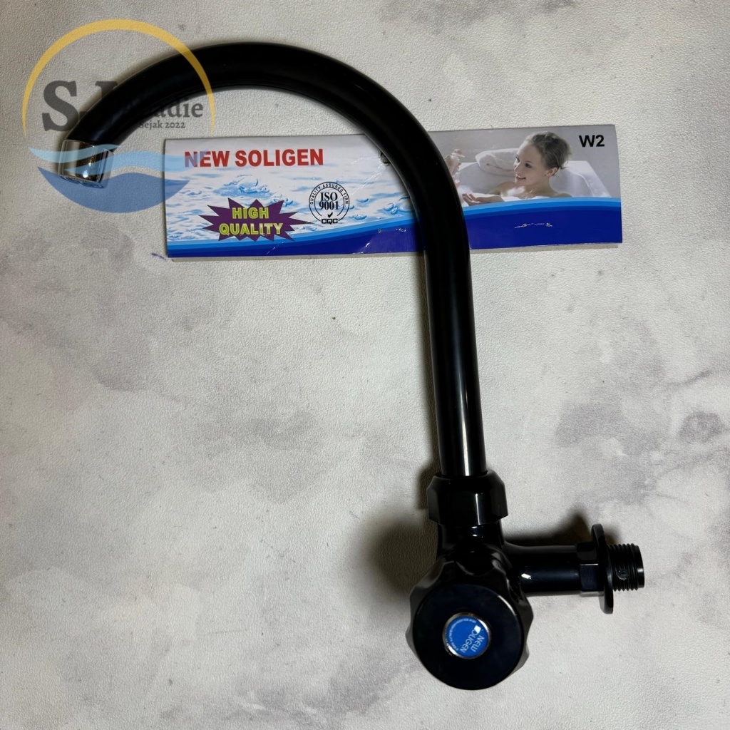 Jual (1 PC) SOLIGEN Kran Angsa Tembok Dapur PVC / Chrome / Stainless W1 ...