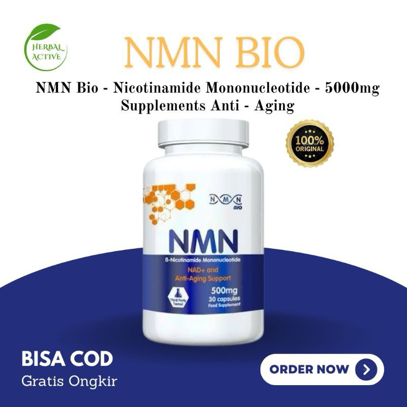 Jual NMN Bio B - Nicotinamide Mononucleotide 500mg Anti Aging NAD+ ...