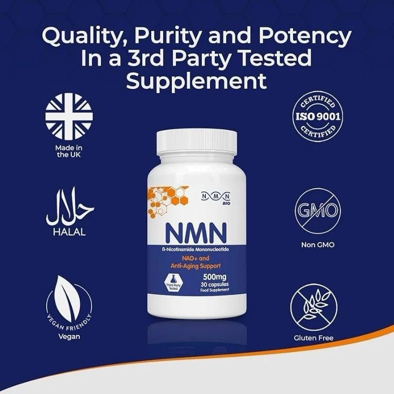 Jual NMN Bio B - Nicotinamide Mononucleotide 500mg Anti-Aging NAD+ Suplemen Anti Aging 30 Capsul ...