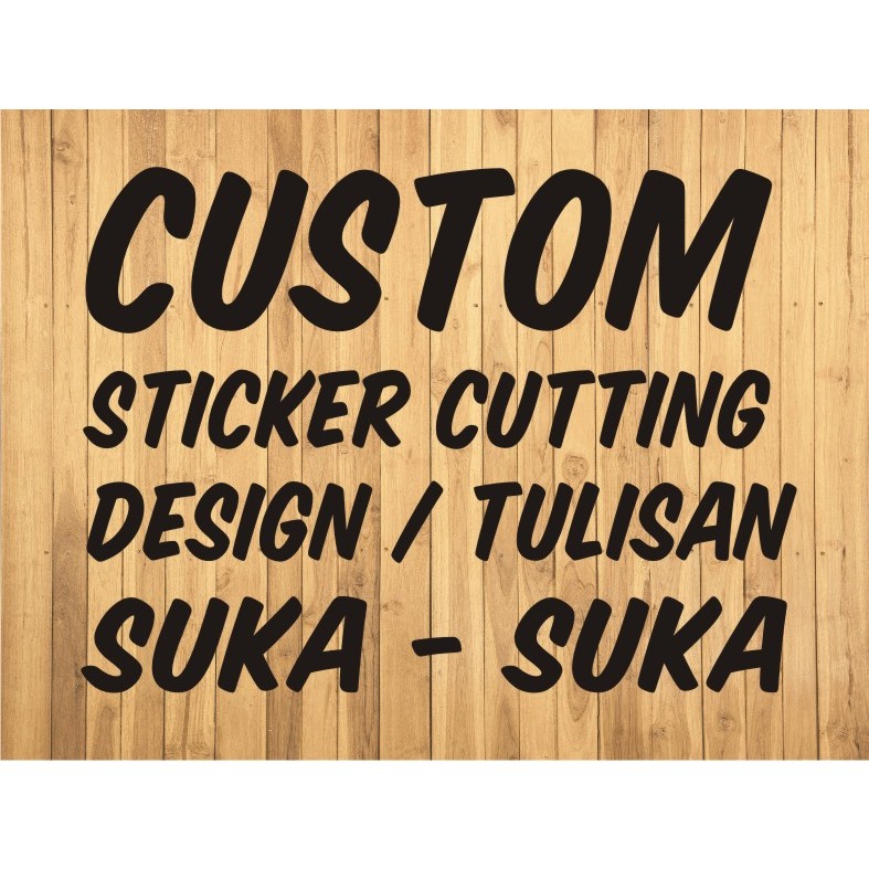 Jual Custom Sticker Cutting Murah / Stiker Nama / Sticker Print ...