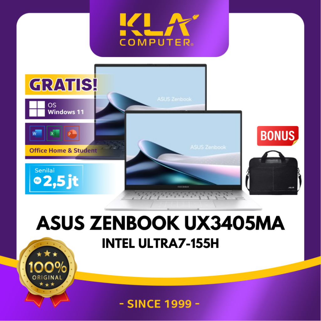 Jual Asus Zenbook 14 OLED UX3405MA-OLEDS713 /Ultra 7 155H/32GB/1TB SSD ...