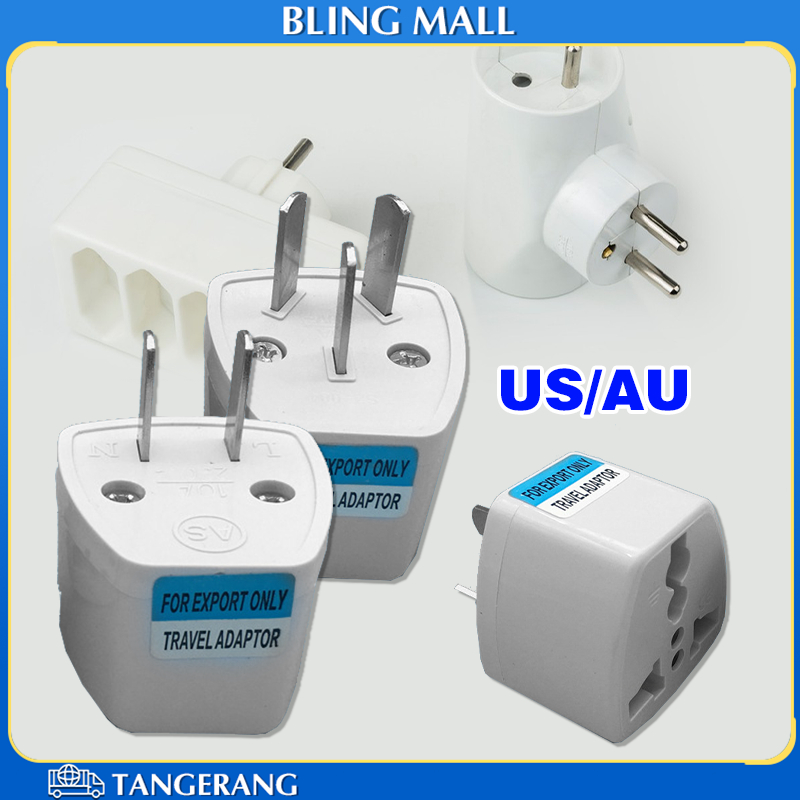 Jual Travel Adaptor Tipe A Tipe I Over Steker / Colokan Listrik 2 Pin 3 ...
