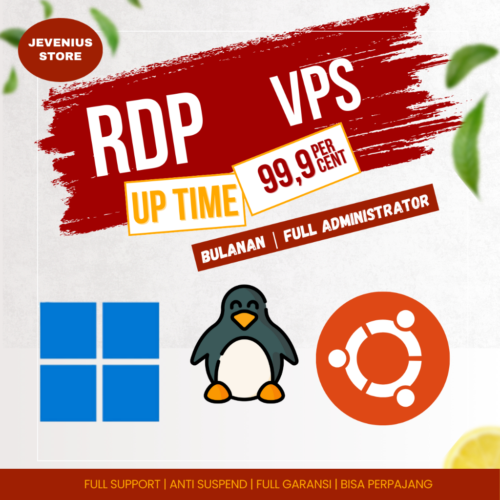 Jual VPS / RDP WINDOWS LINUX FULL ADMINISTRATOR , FULL GARANSI 30 HARI ...