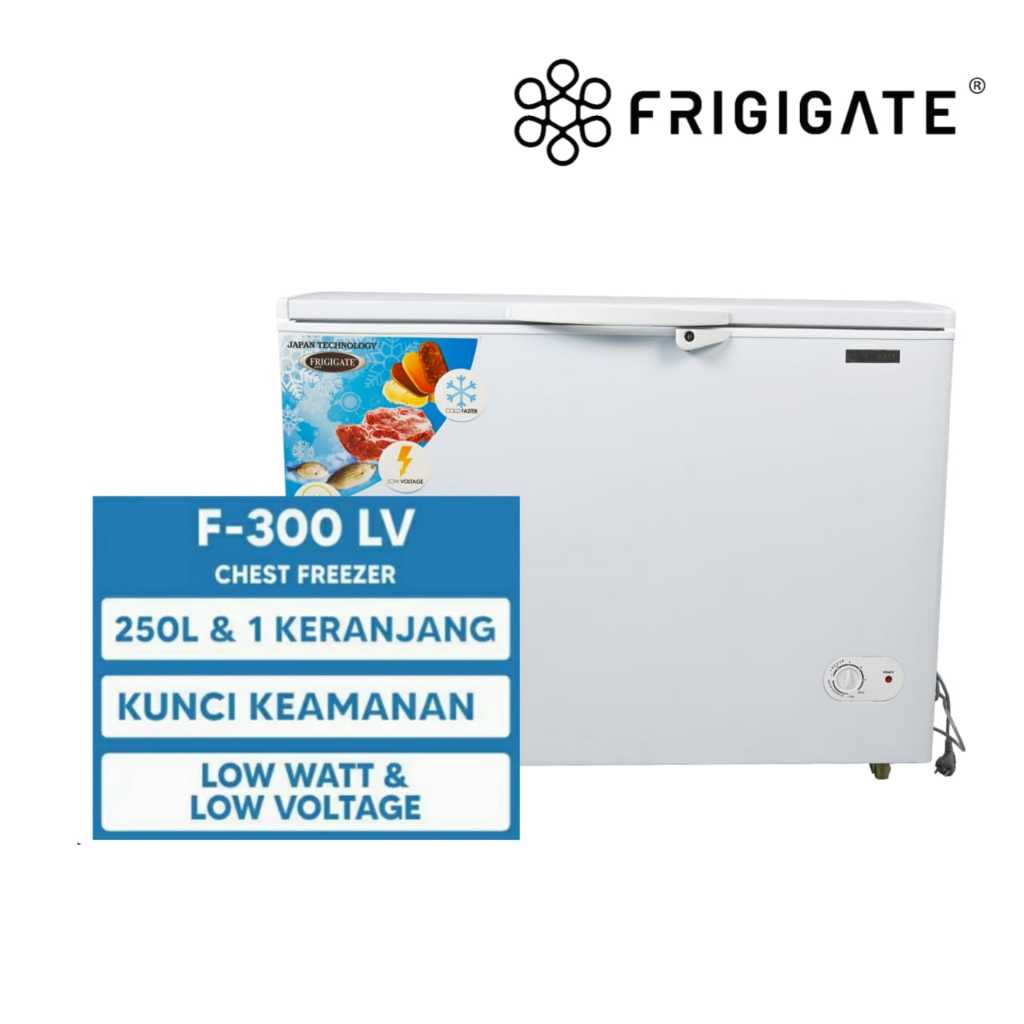 Jual CHEST FREEZER FRIGIGATE CF 300 LV LEMARI PEMBEKU 300 LITER LOW ...