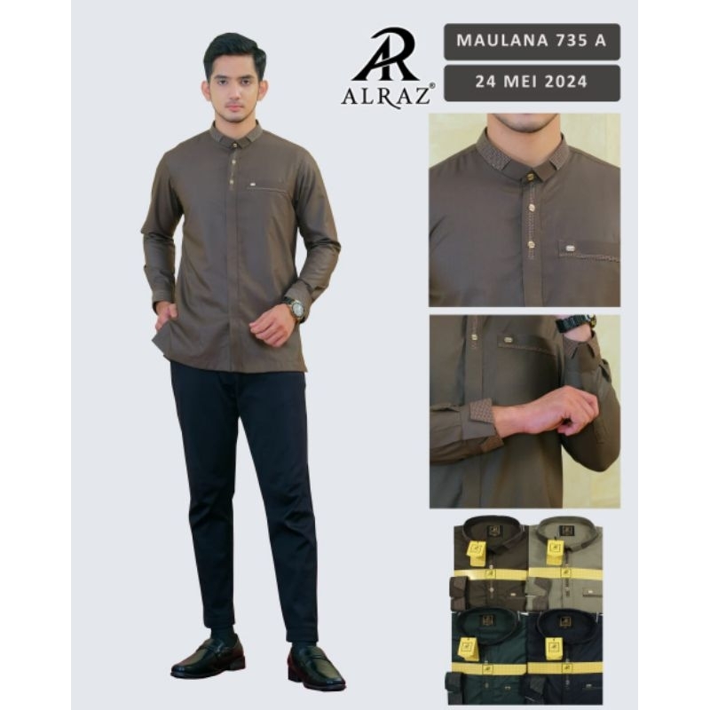 Jual Baju Koko Al Raz : Maulana735A Lengan Panjang | Shopee Indonesia