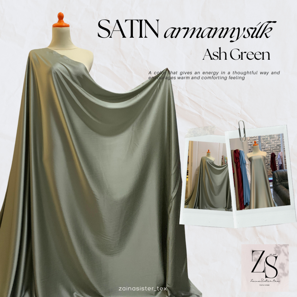 Jual Bahan Kain Satin ArmanyySilk Premium Quality Silk Polos Warna ...