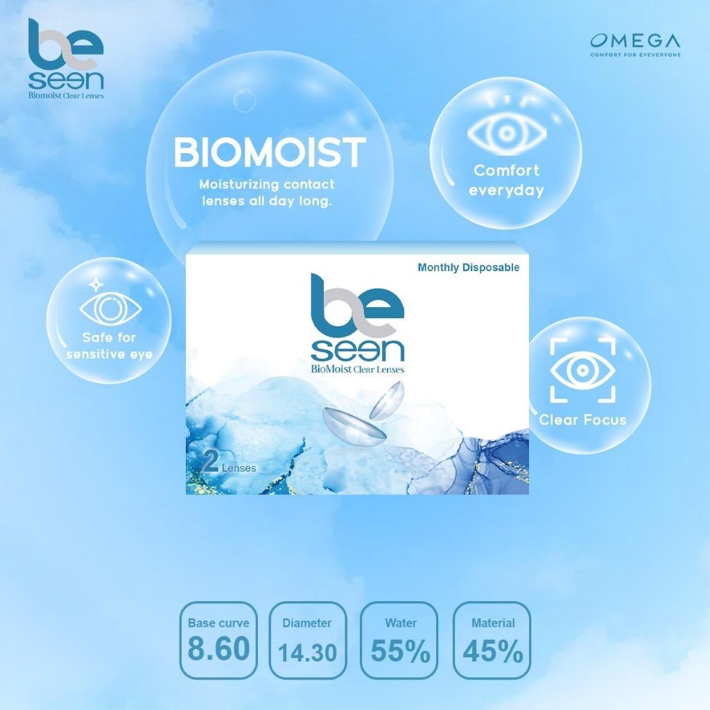 Jual SOFTLENS BE SEEN CLEAR WITH BIOMOIST 14,3 MM BY OMEGA FREE ...