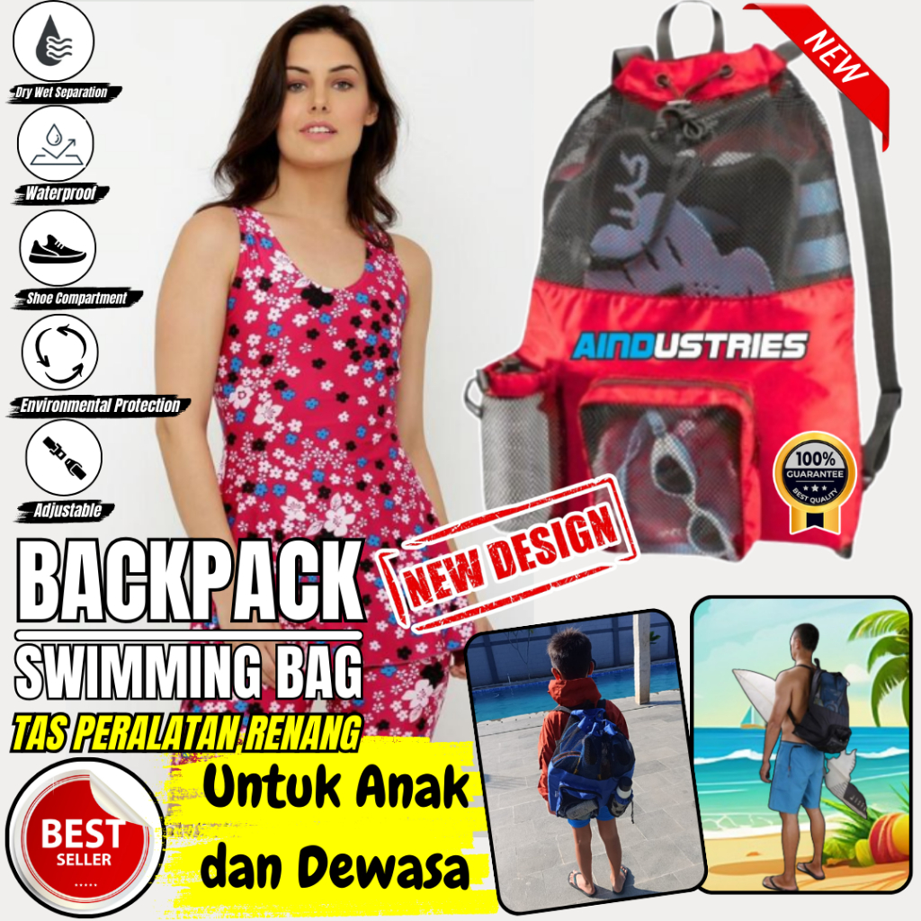 Jual Tas Ransel Renang Tool Bag Perlengkapan Berenang Selancar Swimming ...