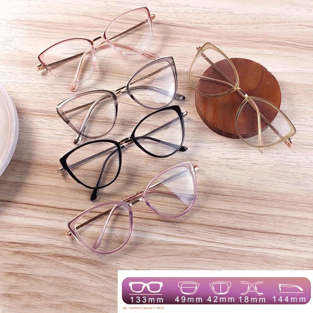 Jual Kacamata Baca Plus Progresif Photochromik Frame Cat Eye 11808 ...