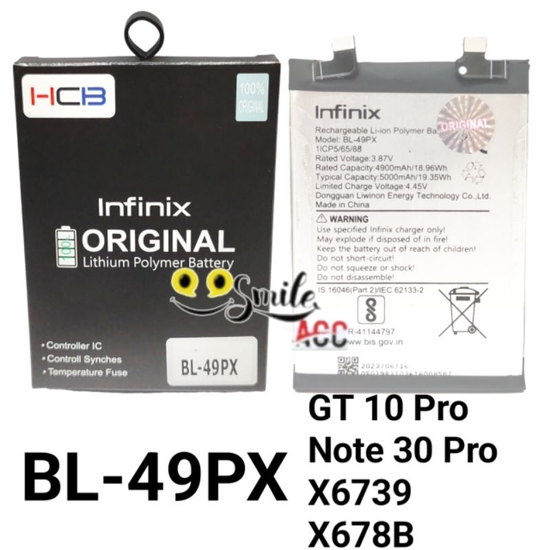 Jual Baterai Battery Infinix GT 10 Pro Infinix Note 30 Pro X6739 X678B ...