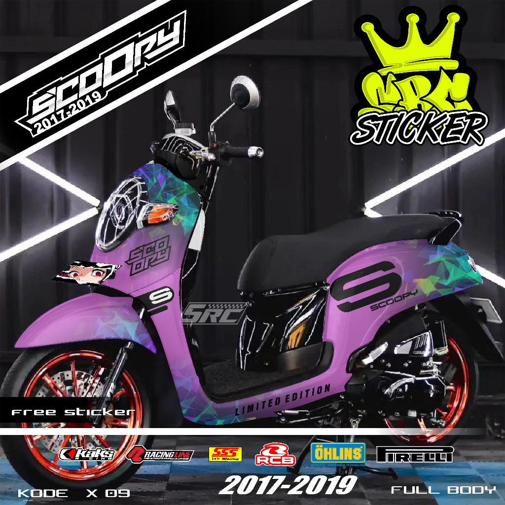 Jual COD Sticker Decal Full Body Motor Honda Scoopy Fi 2017 2018 2019 Decal Sticker Full Body ...