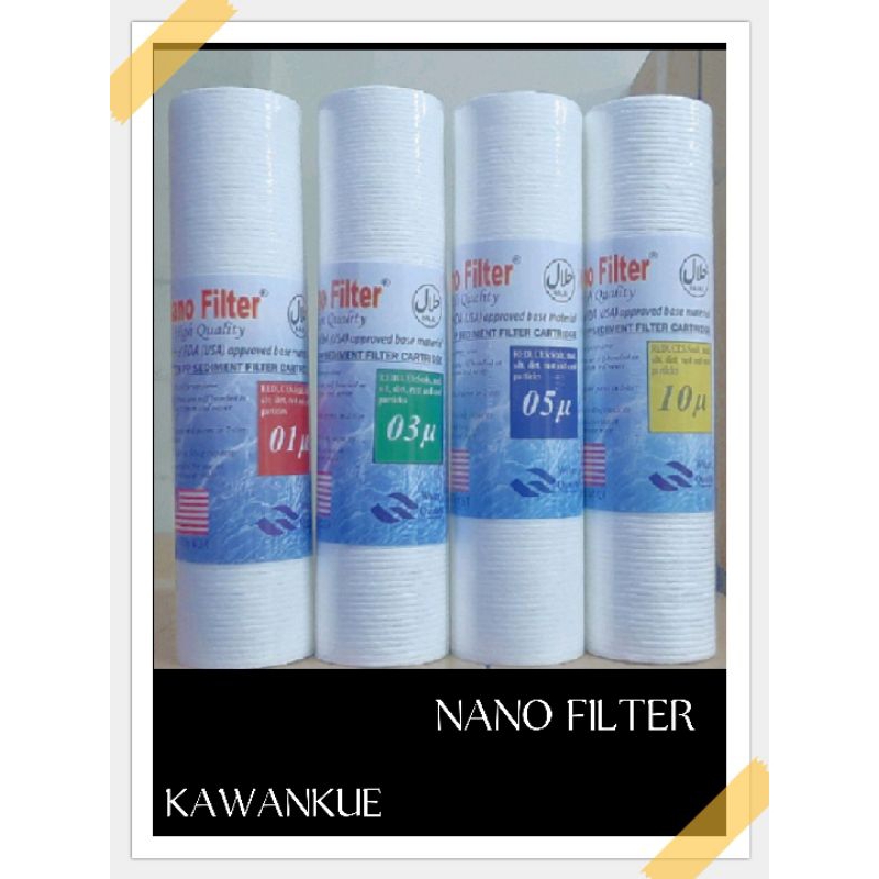 Jual NANO FILTER 10inc 01,03,05,10 Micron | Shopee Indonesia