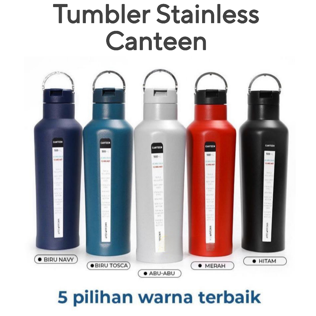 Jual Tumbler Termos Premium Stainless Steel 4 Sisi Datar/ Botol Minum ...