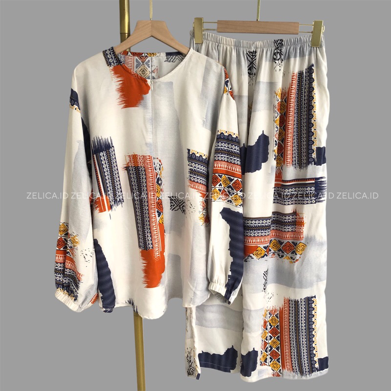 Jual PIYAMA ONE SET KEKINIAN RAYON PREMIUM LENGAN PANJANG | Shopee ...