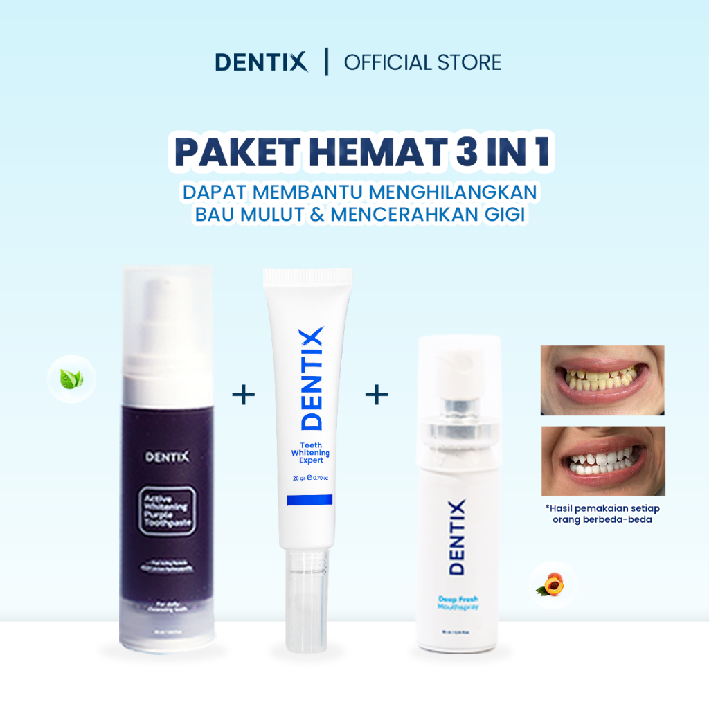 Jual PAKET HEMAT 3 IN 1 DENTIX | Shopee Indonesia