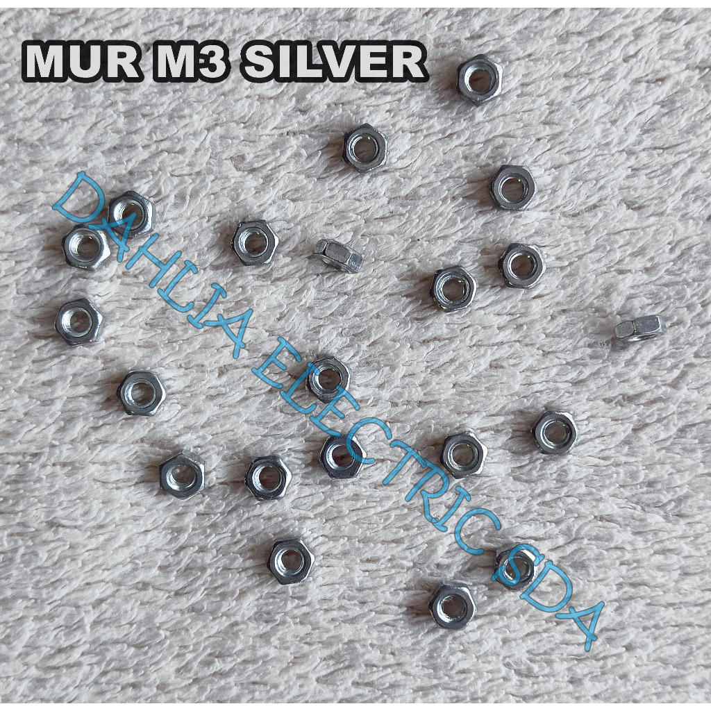 Jual Mur M3 SILVER HARGA PER 10 PCS | Shopee Indonesia