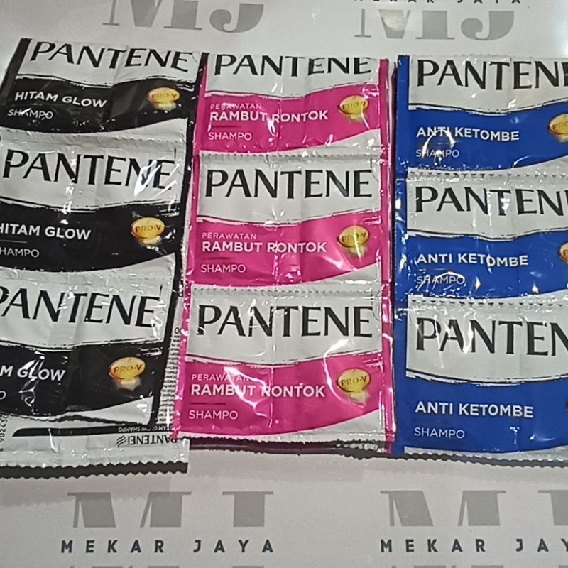 Jual Pantene shampoo cair sachet hitam merah biru | Shopee Indonesia