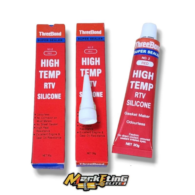 Jual Lem Threebond Super Sealer HIGH TEMP RTV Silicone RED NO.2 30gram ...