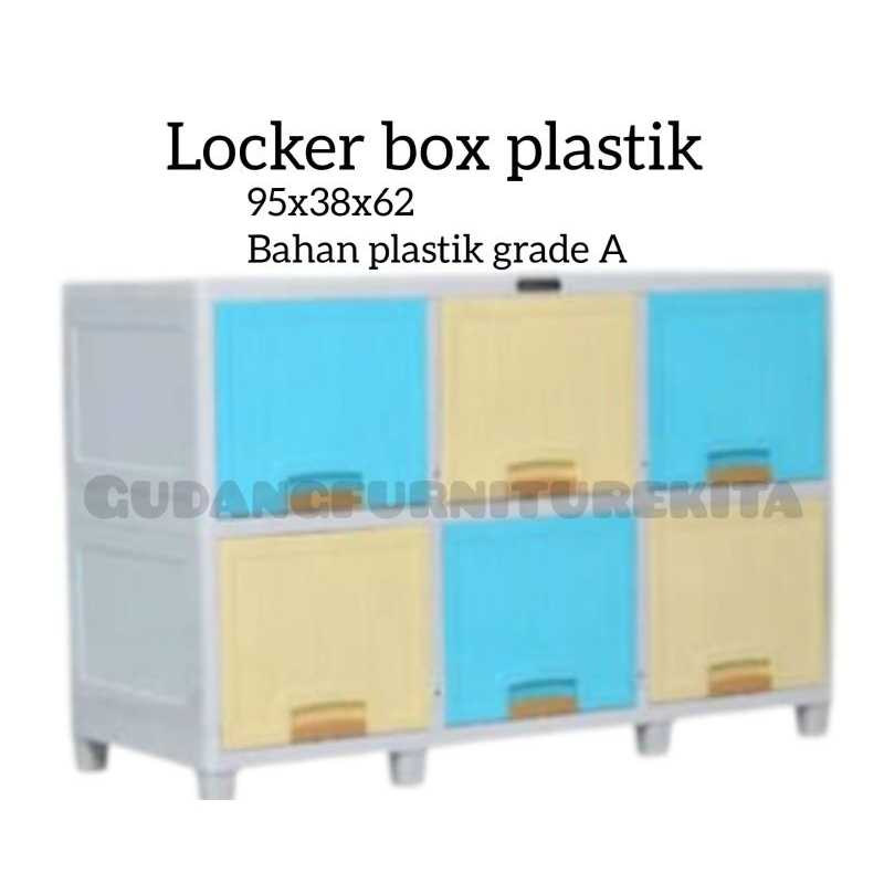 Jual Locker box plastik polos / locker box plastik multifungsi / locker ...
