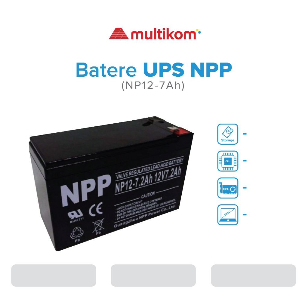 Jual BATERAI UPS BATTERY UPS NPP NP 12-7Ah 12V7Ah | Shopee Indonesia